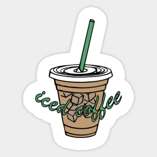 Iced Coffee Cute Gift Idea For Coffee Lovers Icedcoffee Sticker iced-coffee-cute-gift-idea-for-coffee-lovers-icedcoffee-sticker